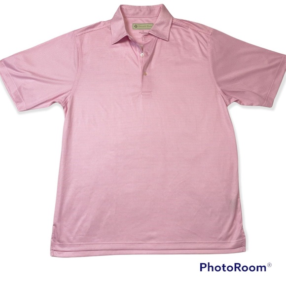 Donald Ross | Shirts | Donald Ross Pink White Short Sleeve Polo Shirt ...